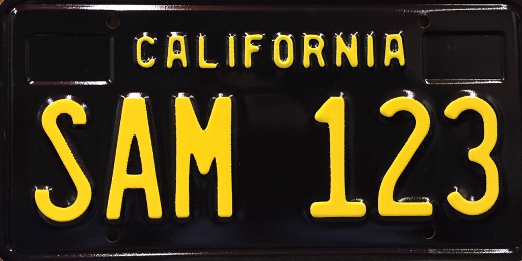 New California License Plate